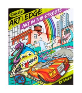 crayola art with edge coloring book, art in the streets, 32pgs, gift