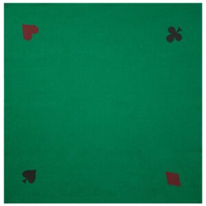 gse 40" x 40" casino poker card playing tabletop felt layout mat, playing card poker games square table mat