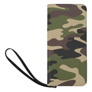 interestprint women's camouflage pattern camo fashion wristlet purse continental wallet