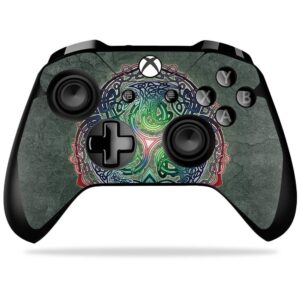 mightyskins skin compatible with microsoft xbox one x controller - celtic dragon | protective, durable, and unique vinyl decal wrap cover | easy to apply, remove, and change styles | made in the usa