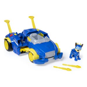 paw patrol, mighty pups super paws chase’s powered up cruiser transforming vehicle