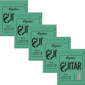 5 packs full set orphee rx17 nickel alloy colorful ball-end electric guitar strings standard tension 010-046