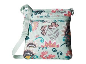 vera bradley lighten up slim crossbody mint flowers one size