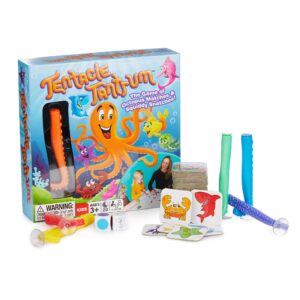 continuum games tentacle tantrum fast-paced octopus game of matches and squiddy snatches | 2-6 players, 20-minute play time, ages 3 and up | family games for kids and adults