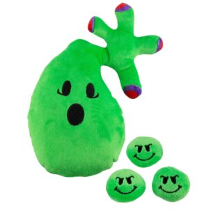 attatoy gallbladder plush, body organ stuffed toy complete with gallstones