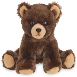 bearington lil' grizby the brown grizzly teddy bear plush, 7 inch bear stuffed animal