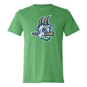 108 stitches men's none tri blend t-shirt, green, medium