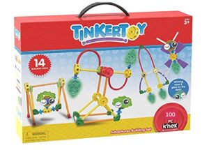 tinkertoy adventures building set - 100 parts - ages 3 & up - creative preschool toy