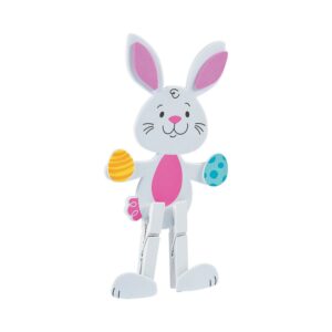 easter bunny clothespin craft kit - makes12 - easter crafts for kids and fun home activities