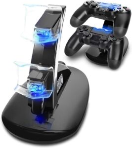 ps4 controller charger,vergissm playstation 4 / ps4 / ps4 pro / ps4 slim controller usb charging docking station stand for sony ps4 controller