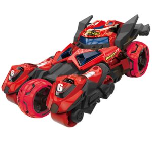 pull back cars toys, pull back vehicles motorcycle launcher toy die-cast 3 in 1 catapult race trinity chariot (red)