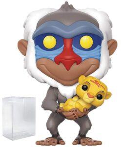 disney: the lion king - rafiki with simba funko pop! vinyl figure (bundled with compatible box protector case), multicolored, 3.75 inches