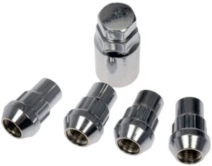 dorman 712-328 wheel nut lock chrome acorn set m12-1.50 compatible with select models, 4 pack