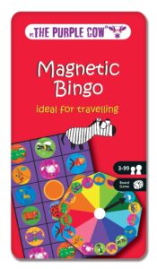 the purple cow magnetic travel solitaire game - board games for kids and adults. great for travel