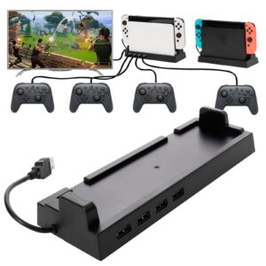 switch hub dock, usb hub for nintendo switch with 4 output ports (does not work with keyboard and mouse)