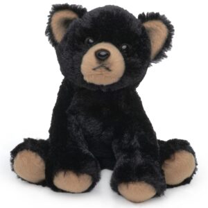 bearington lil' huck small plush stuffed animal black bear, 7 inches