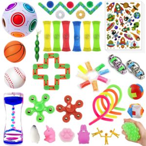 32 pack sensory fidget toys set，stress relief hand toys for adults kids adhd add anxiety autism, perfect for birthday party favors, school classroom rewards, carnival prizes, pinata goodie bag fillers