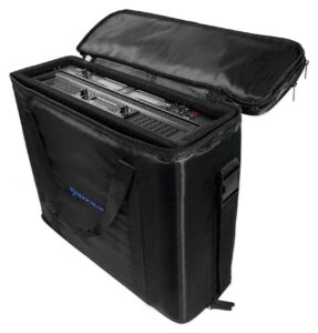 rockville 3u rack bag double-sided case with 16" depth + shoulder strap (rrb35) black