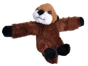 wild republic huggers otter plush toy, slap bracelet, stuffed animal, kids toys, 8 inches