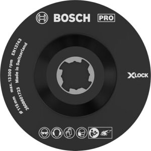 bosch professional 2608601723 support plate with centre pin x-lock diameter 115 mm