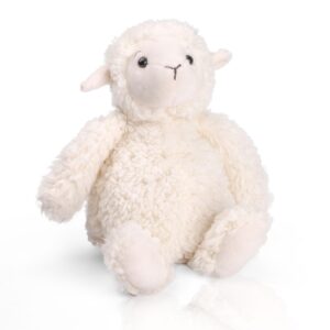 lotfancy lamb stuffed animal, 12" stuffed lamb plush for baby, cuddly fluffy sheep toy, plushies for newborn nursery, easter decoration