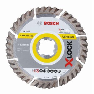 bosch professional 2608615166 cutting disc standard (universal, x-lock, diameter 125 mm, bore diameter 22.23 mm, cutting width 2 mm)