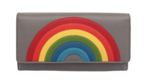 visconti happy rainbow collection phoebe leather purse rfid hr80 taupe