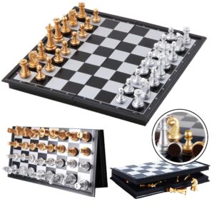 youdepot magnetic chess set - portable, foldable, and travel-ready board game for kids and adults (9.84 inches)