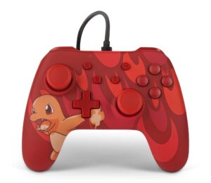 powera wired controller for nintendo switch - pokémon: charmander blaze, gamepad, game controller, wired controller, officially licensed