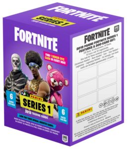 panini fortnite series 1 trading cards - blaster box, 37 trading cards, includes one epic cards with impressive optical effects