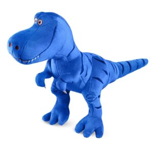 marsjoy blue small stuffed dinosaur plush toy, plush dinosaur stuffed animal, tyrannosaurus rex dinosaur toy for baby girl boy kids birthday gifts, 11×5×13.9 inch