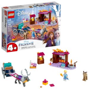 lego disney frozen ii elsa's wagon carriage adventure 41166 building kit with elsa & sven toy figure (116 pieces)