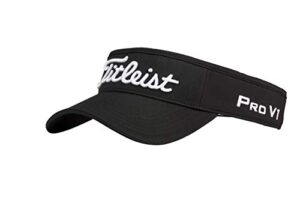 titleist men's tour performance golf visor, black/white