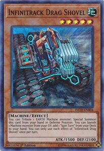 yu-gi-oh! - infinitrack drag shovel - inch-en004 - super rare - 1st edition - infinity chasers