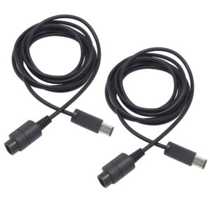 coolayoung pack of 2 controller extension cable, 6tf/1.8m extender cord for nintendo wii gamecube gcn