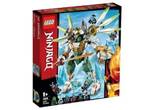 lego ninjago lloyd's titan mech 70676 ninja toy building kit with ninja minifigures for creative play, fun action toy includes ninjago characters including lloyd, zane fs and more (876 pieces)