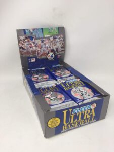 fleer mlb vintage ultra 1991 booster box baseball cards (36 packs)