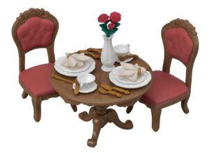 calico critters, town series, furniture sets, doll house furniture, calico critters chic dining table set