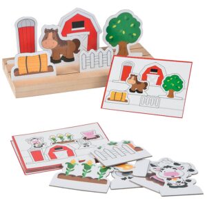 fun express following directions farm game – educational learning activity for kids – improve listening memory and following instructions – perfect for classroom homeschool and group play – 1 piece