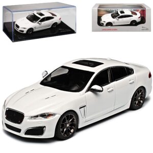 jaguar xfr saloon polaris white 1:43 scale premium model replica car