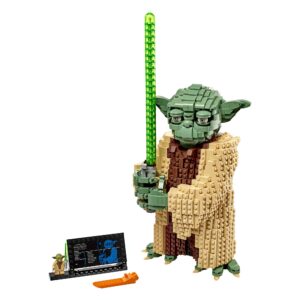 lego star wars: attack of the clones yoda 75255 yoda building model and collectible minifigure with lightsaber (1,771 pieces)