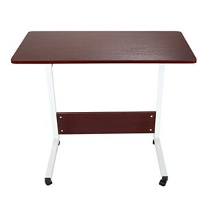 toxz computer task table office desk,adjustable height,locking casters,80cm 50cm,fillet wood,simple,with installation tool(ship from us!)