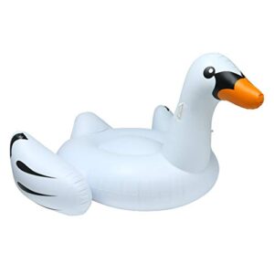 toxz swan inflatable ride-on swimming ring,suitable for children and adults,built-in handles,74.8" x 78.7" x 49.2"(ship from us!)