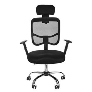 executive computer office home task adjustable swivel chair stool with arms,breathable mesh,ergonomic headrest and lumbar support(ship from us!)