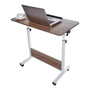 toxz computer task table household office desk,adjustable height and fold,locking casters,80cm 50cm,fillet wood,simple,with installation tool(ship from us!)