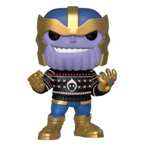 funko pop! marvel: holiday - thanos in ugly sweater, multicolor