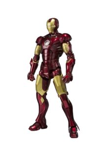 s.h.figuarts action figure iron man mark 3 about 155mm abs & pvc & diecast movable figure