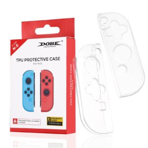 soft replacement shell case for nintendo switch joy-con, clear tpu protective cover case compatible with ns joy cons handheld controller