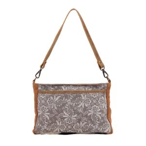 myra bag florid upcycled canvas & leather small crossbody bag s-1458