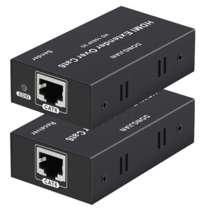 hdmi extender 196ft hdmi over single cat5e/6/7 hdmi repeater hdmi balun sender transmitter receiver support 1080p 3d hdmi 1.4a hdcp edid